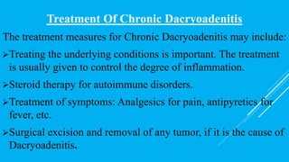 Disease of the lacrimal apparatus | PPTX