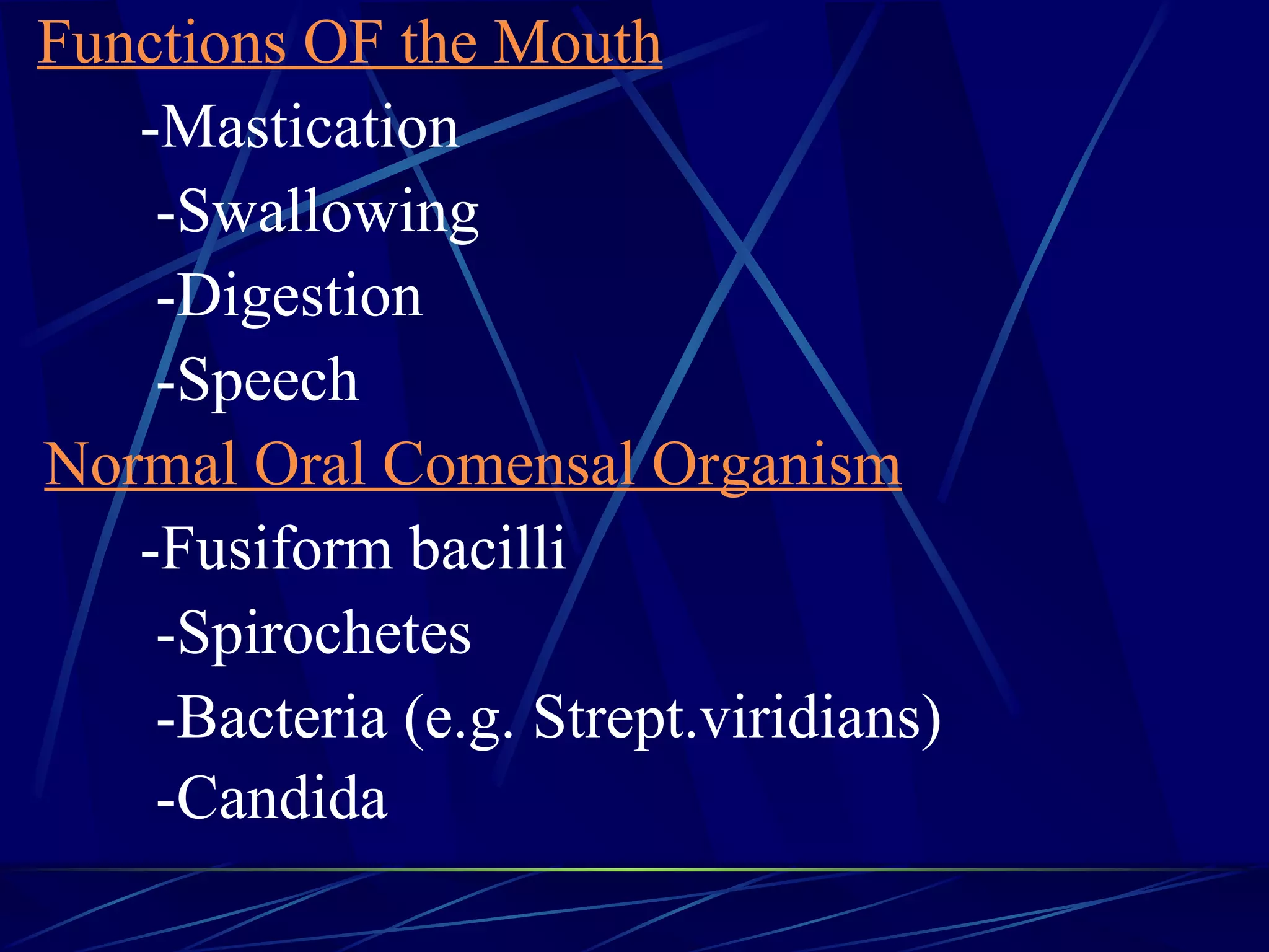 Disease Of The Mouth & Asophagus | PPT