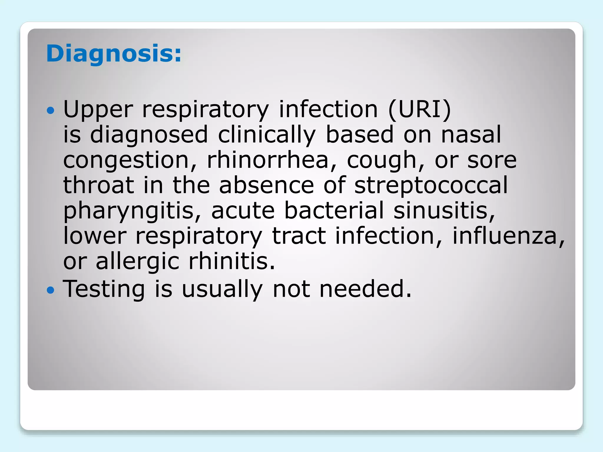 Disease of the upper respiratory tract | PPSX