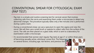 Disease of Uterine Cervix and Various Cytology Tests.pptx | Sexual ...