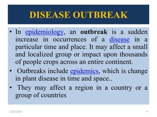 Disease outbreak as disaster in agriculture | PPTX