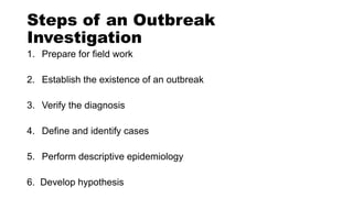 Disease outbreak investigation | PPTX
