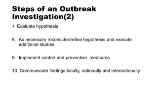 Disease outbreak investigation | PPTX
