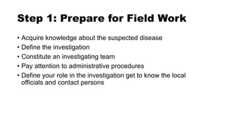 Disease outbreak investigation | PPTX