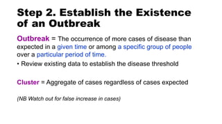 Disease outbreak investigation | PPTX