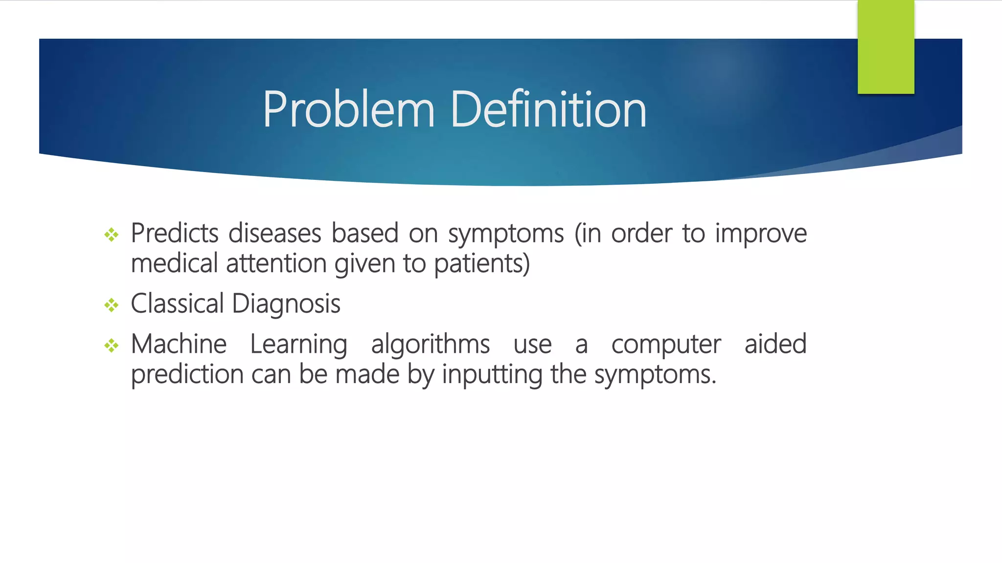 Disease Prediction Using Machine Learning Ppt