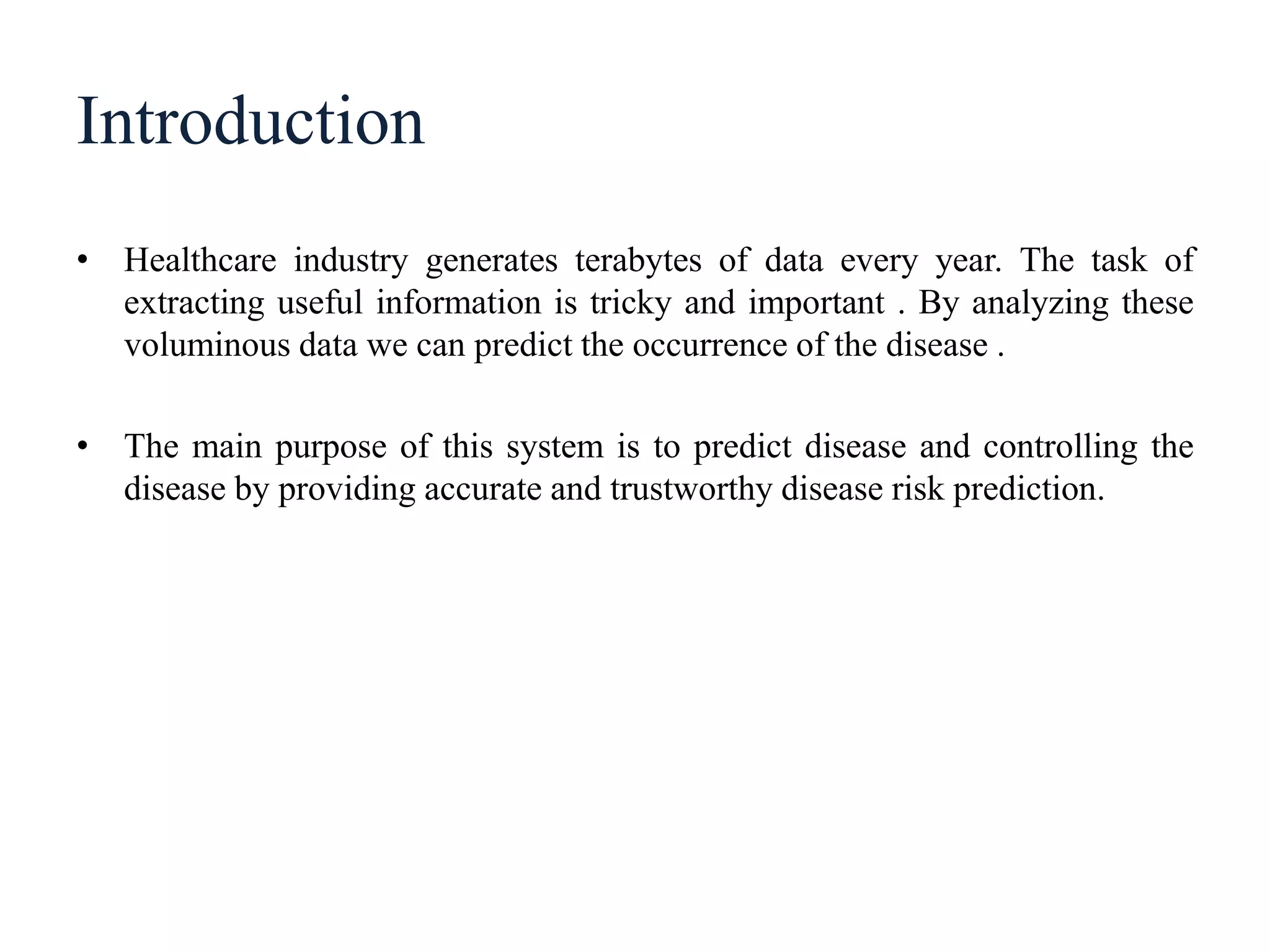 Disease prediction and doctor recommendation system | PPTX