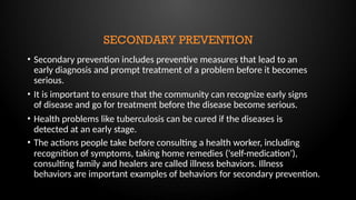 Disease prevention in communities with its stages | PPT