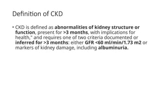 Chronic kidney disease progression and its retardation | PPTX