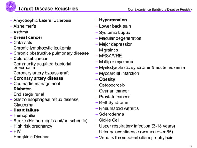 An Overview of Disease Registries | PPT