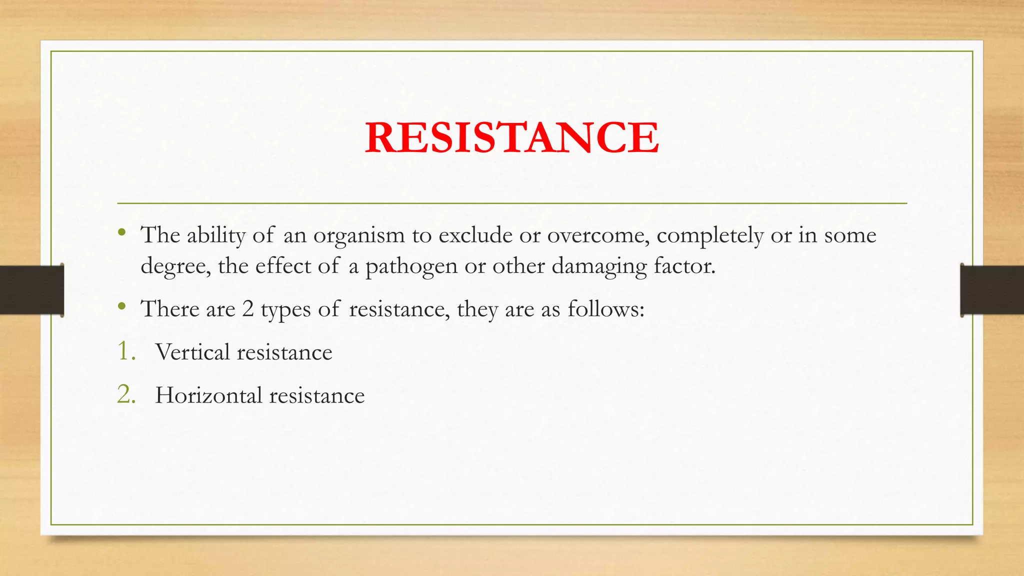 Disease resistance and mechanism | PPTX