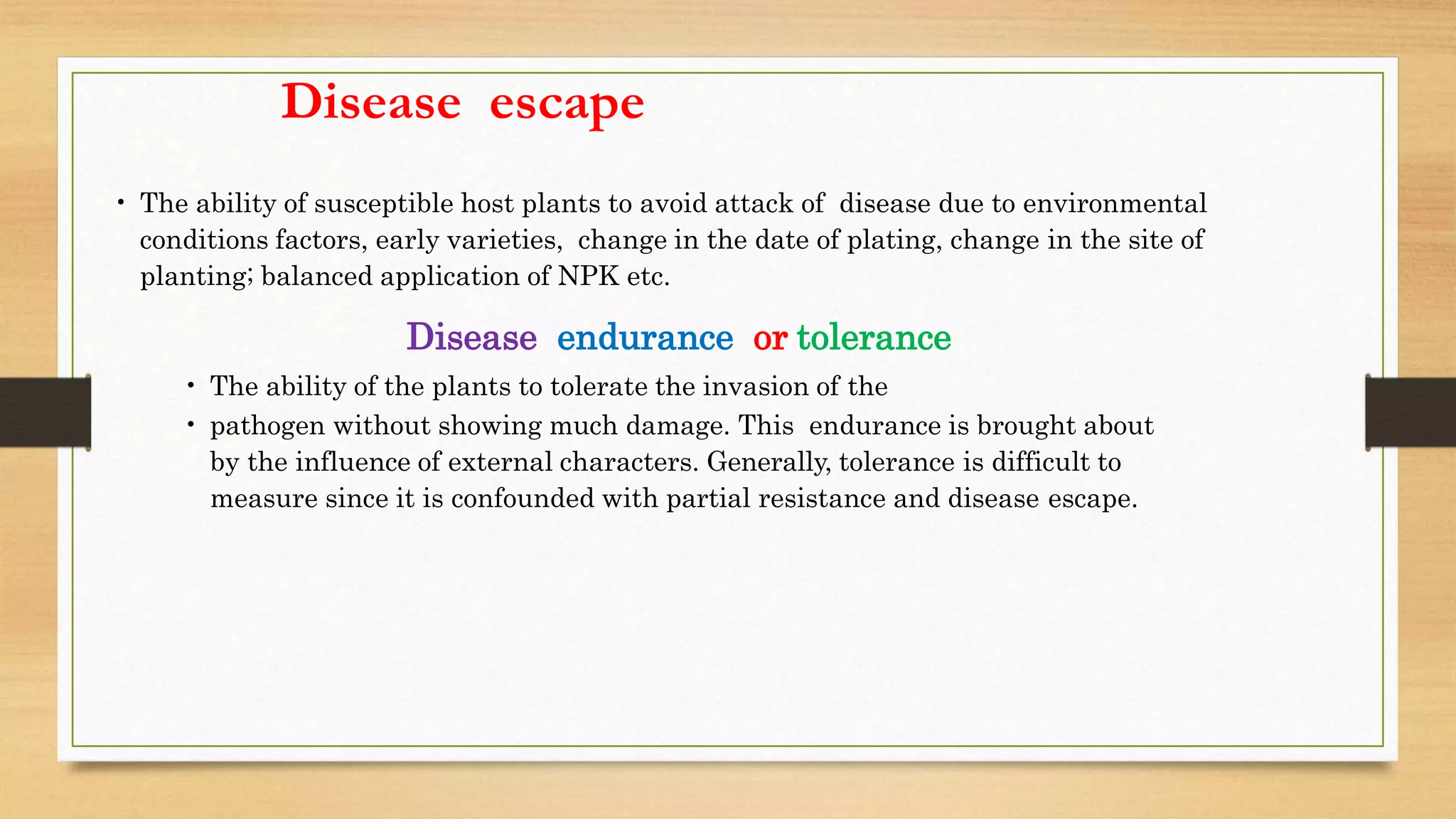 Disease resistance and mechanism | PPTX