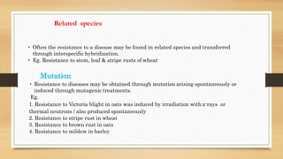 Disease resistance and mechanism | PPTX