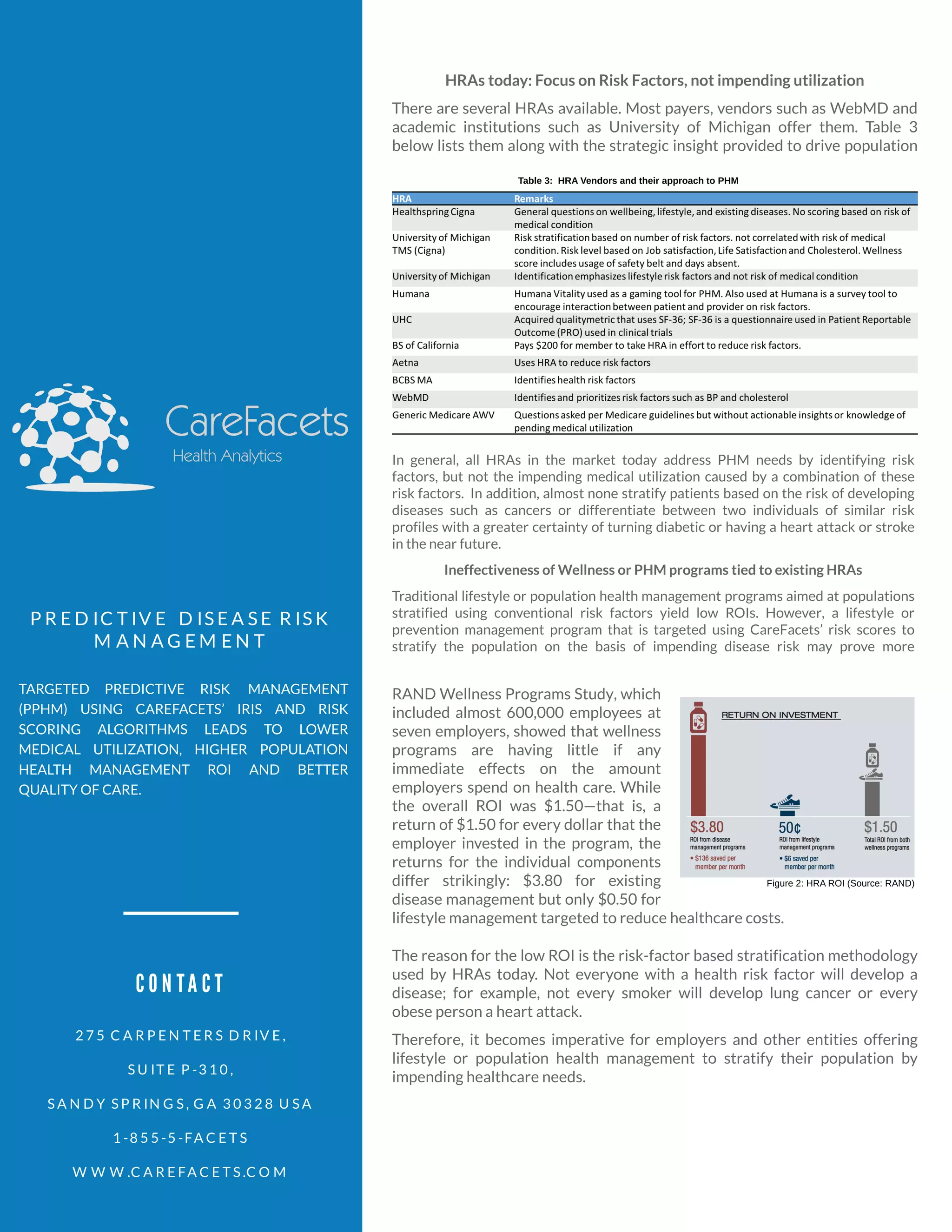 Predictive Disease risk management (IRIS) | PDF