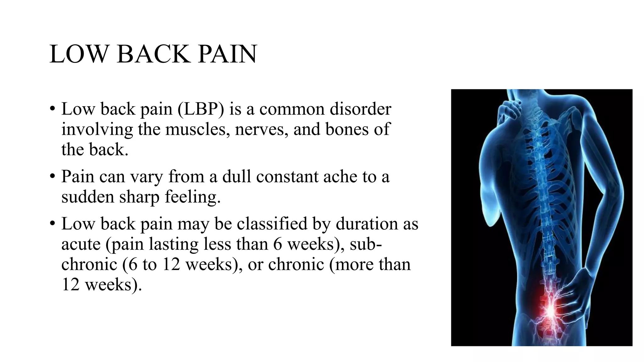 Diseases Low back pain. Painful arc syndrome. Fasciitis. Leprosy. | PPTX