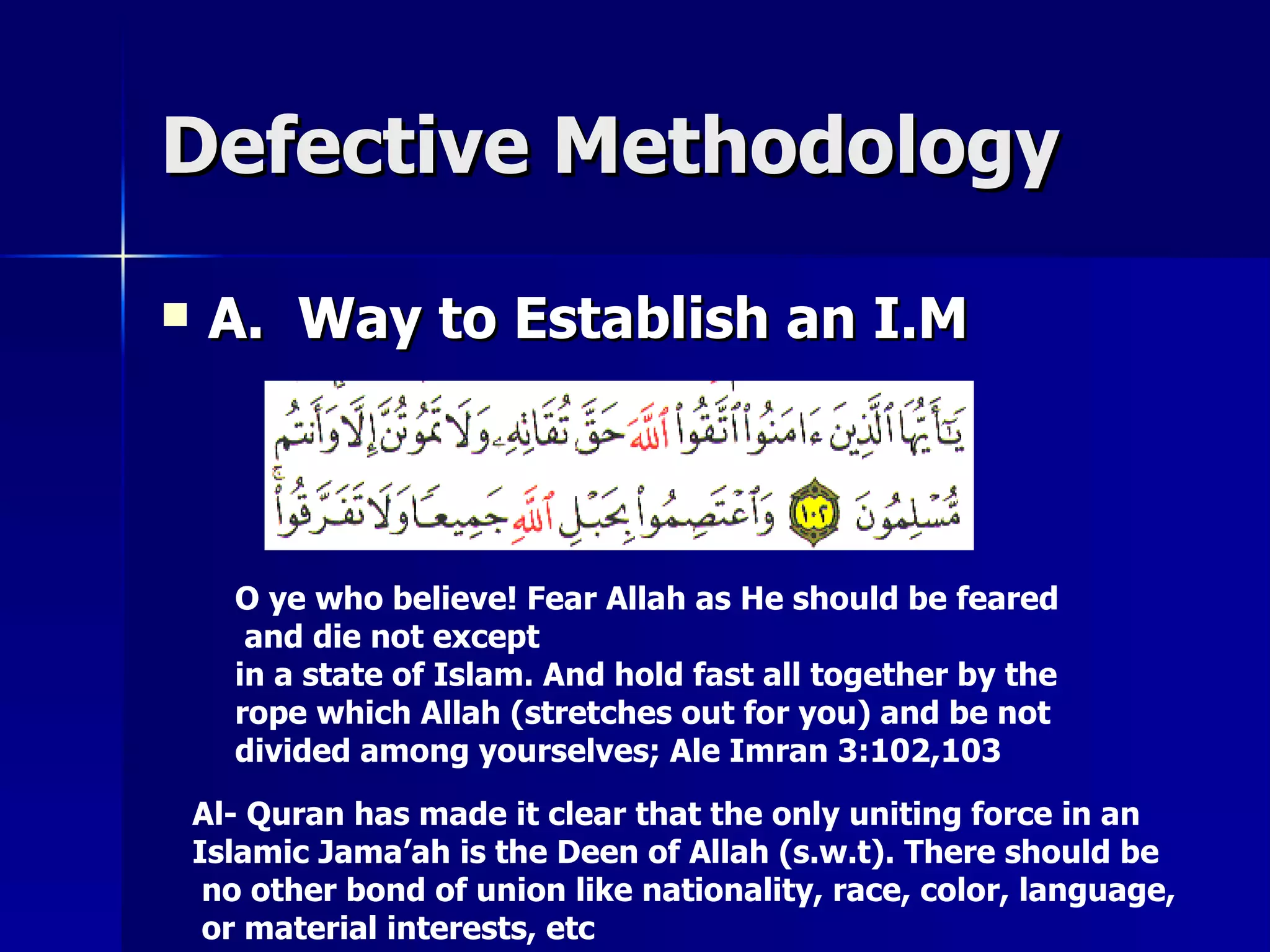 Diseases In Islamic Movement | PPT