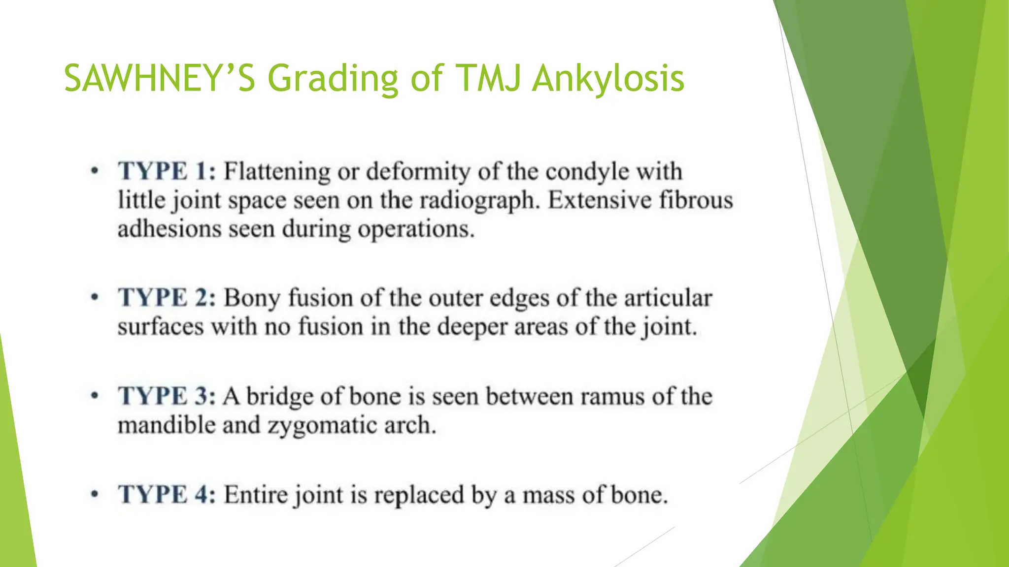 Classification of Diseases of TMJ and TMJ ankylosis in detail | PPTX