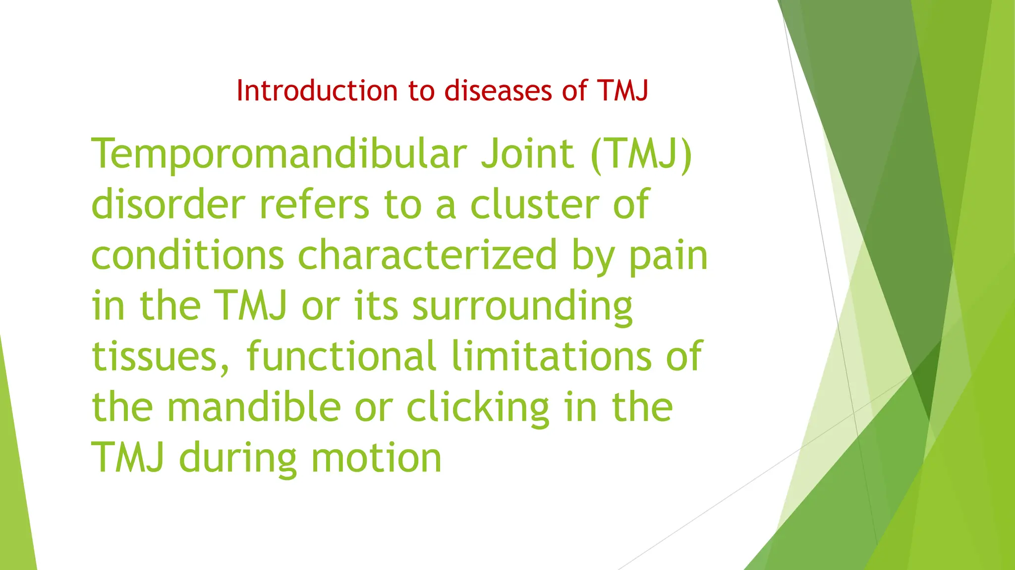 Classification of Diseases of TMJ and TMJ ankylosis in detail | PPTX