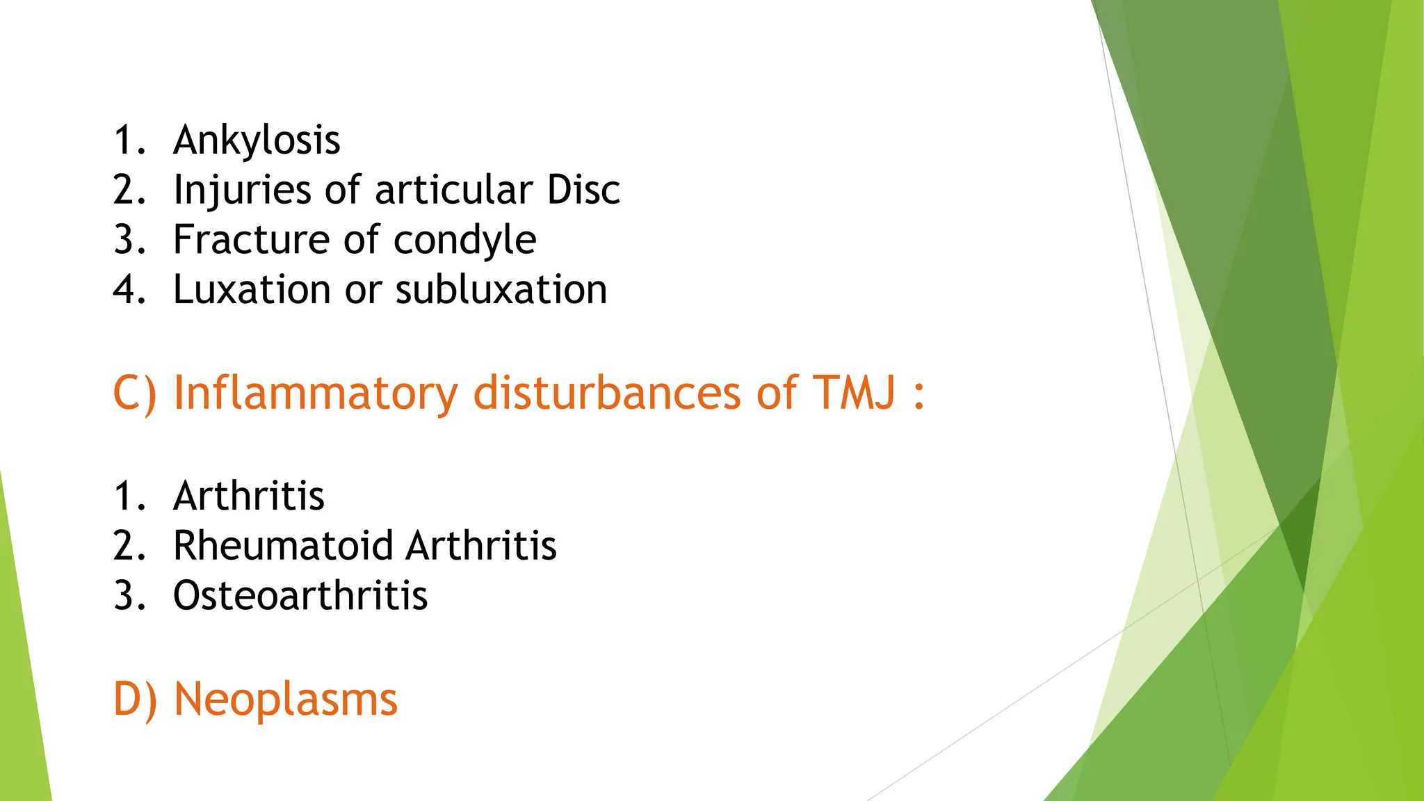 Classification of Diseases of TMJ and TMJ ankylosis in detail | PPTX