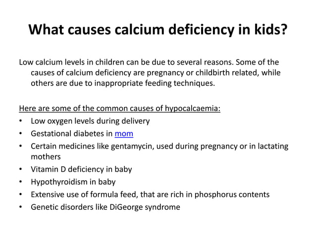Calcium deficiency in Children | PPTX | Parenting Babies and Toddlers ...