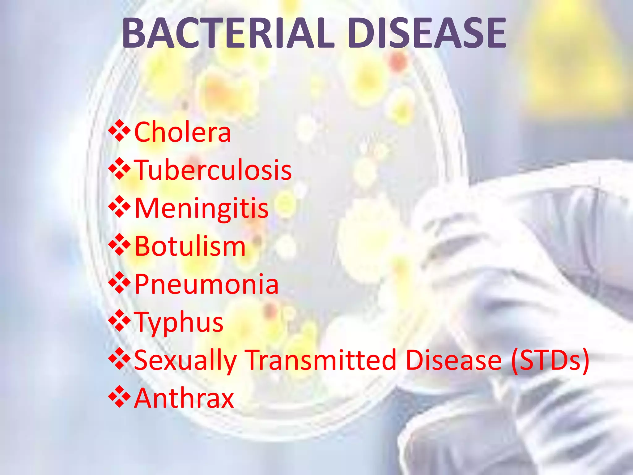 Diseases caused by bacteria and viruses to human | PPTX