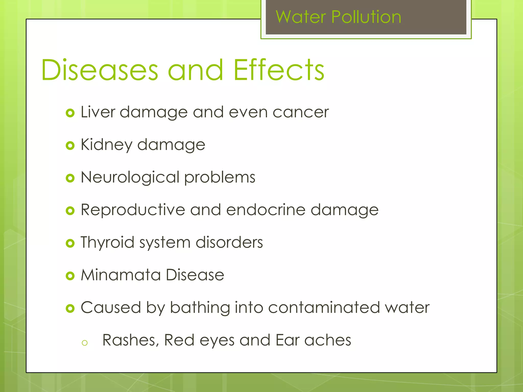 Diseases caused by pollution | PPTX