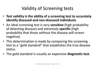 Disease screening and screening test validity | PPT