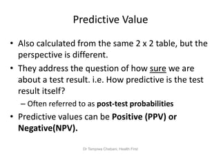 Disease screening and screening test validity | PPT