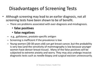 Disease screening and screening test validity | PPT