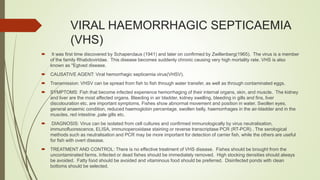 Viral diseases: finfishes. | PPTX