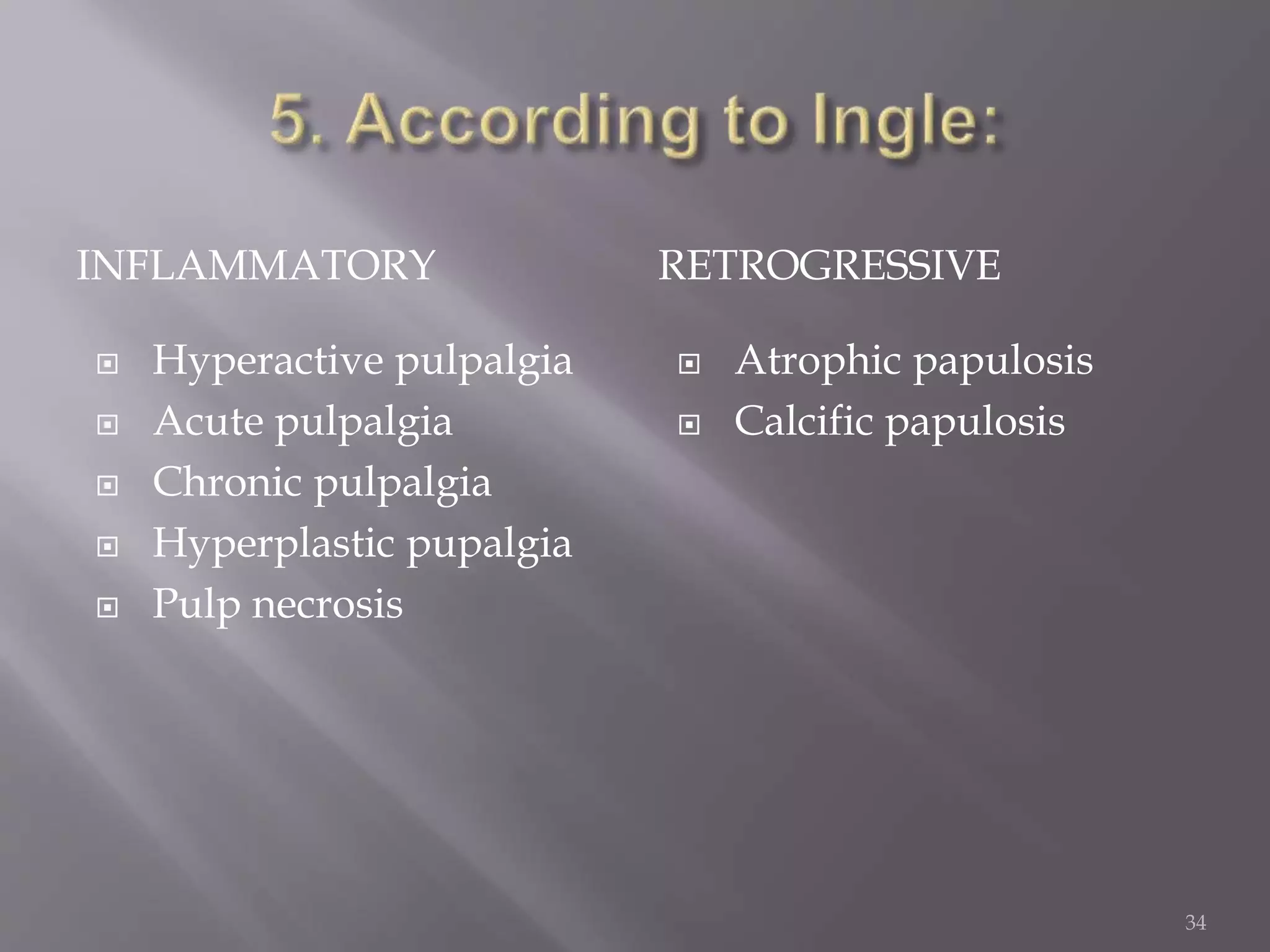 Diseases for pulp and periapical tissues | PPTX