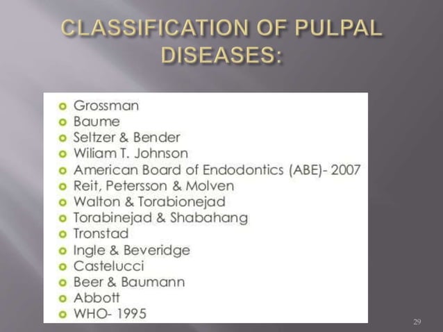 Diseases for pulp and periapical tissues | PPTX