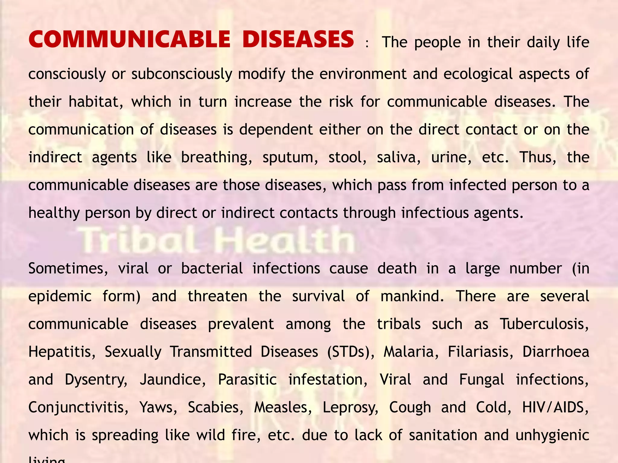 Diseases in tribal area /grade 5 | PPTX