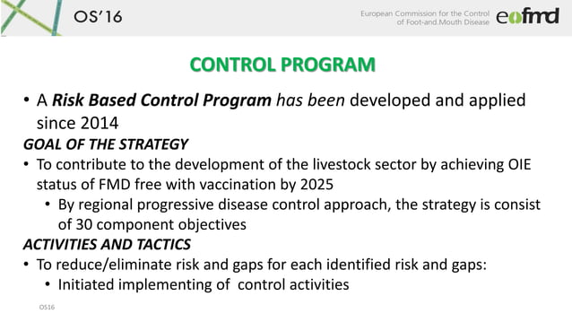 OS16 - 2.P1.b FMD Disease Risk Assessment and Progress on Risk-Based ...