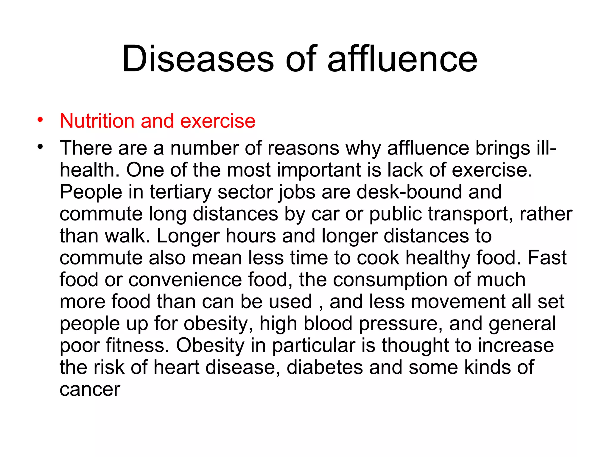 Diseases Of Affluence | PPT