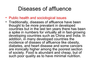 Diseases Of Affluence | PPT