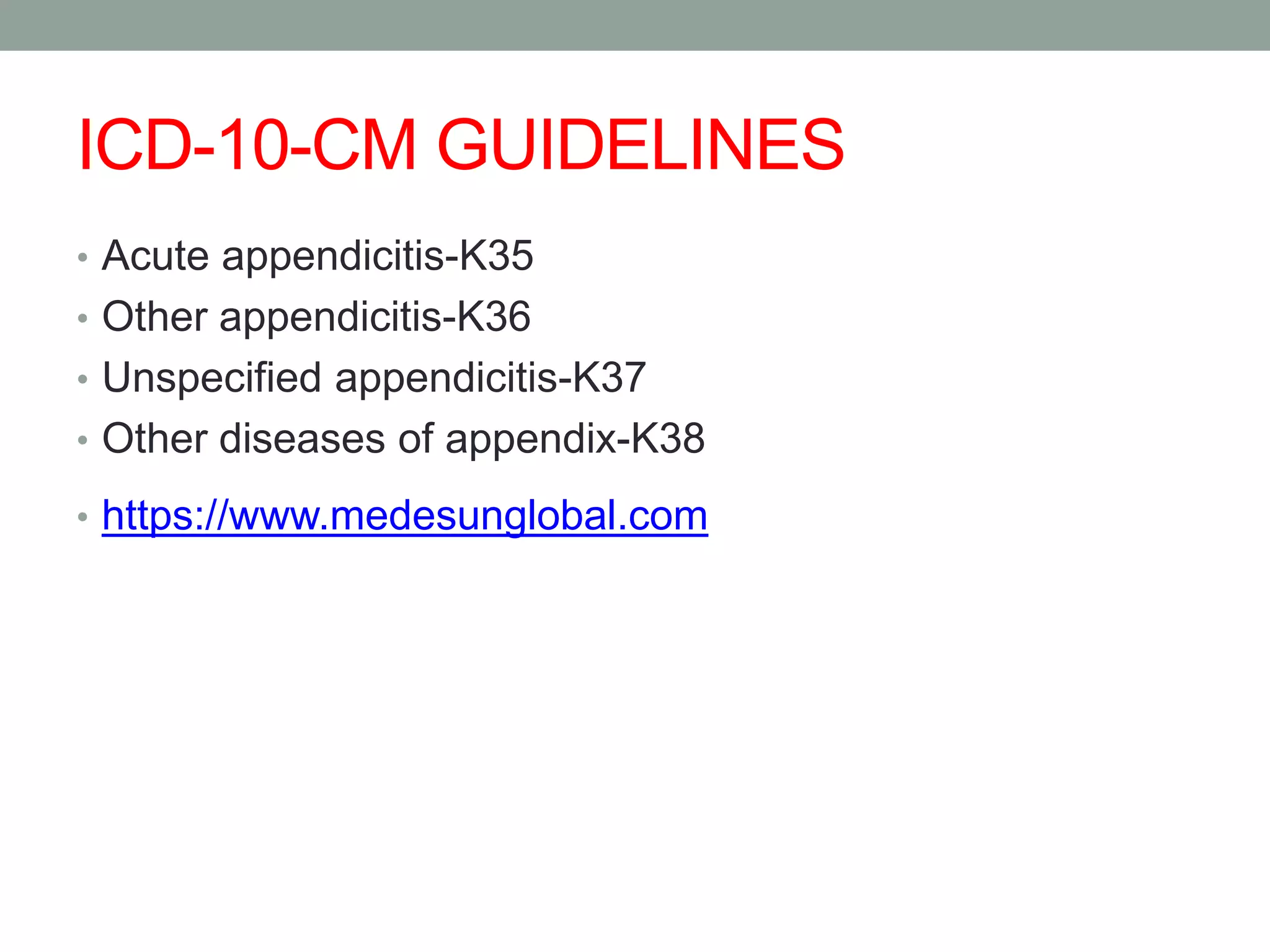 Diseases of appendix | PPTX