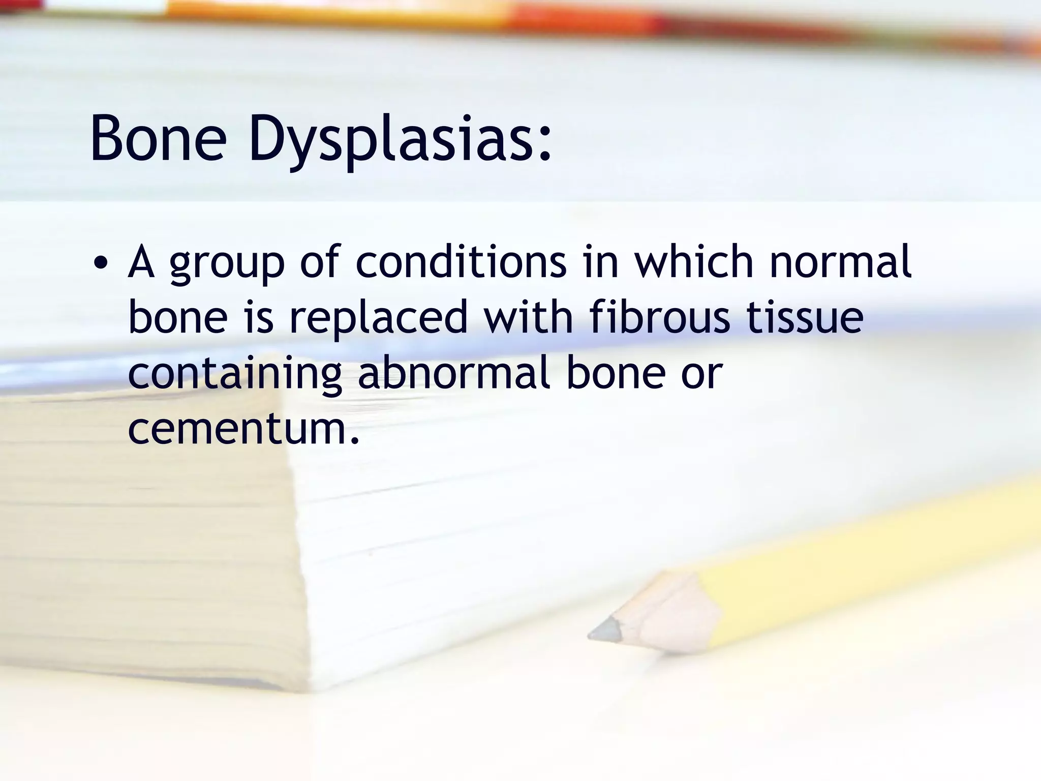 Diseases of bone manifested in the jaws | PPT