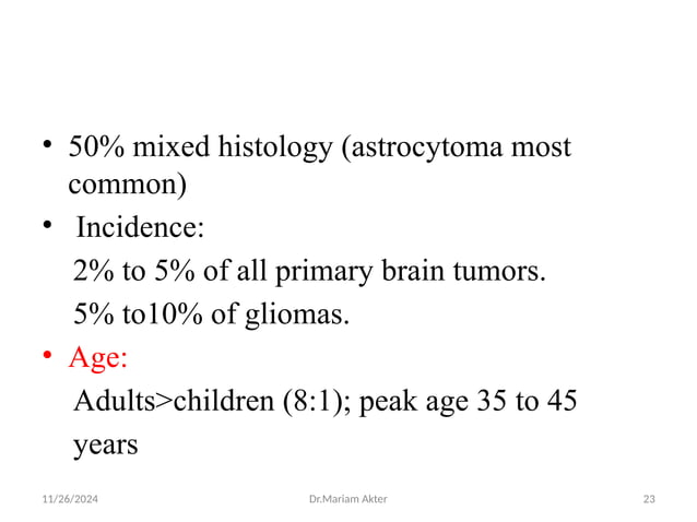 Diseases of Brain tumer classification of brain tumor | PPT