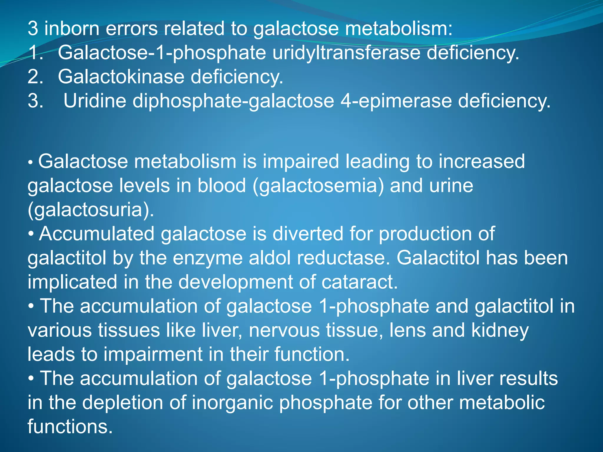 Diseases of carbohydrate metabolism (galactosemia) | PPTX