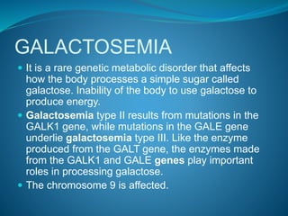 Diseases of carbohydrate metabolism (galactosemia) | PPTX