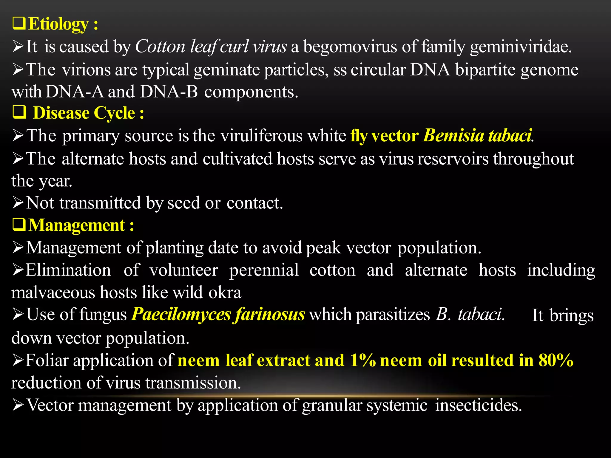 Diseases of cotton | PPTX