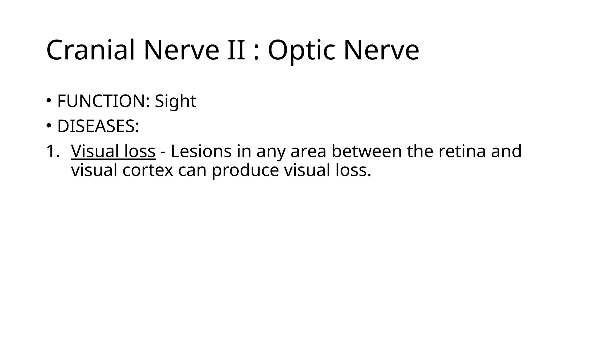 Diseases of Cranial Nerves and types of cranial nerves | PPTX
