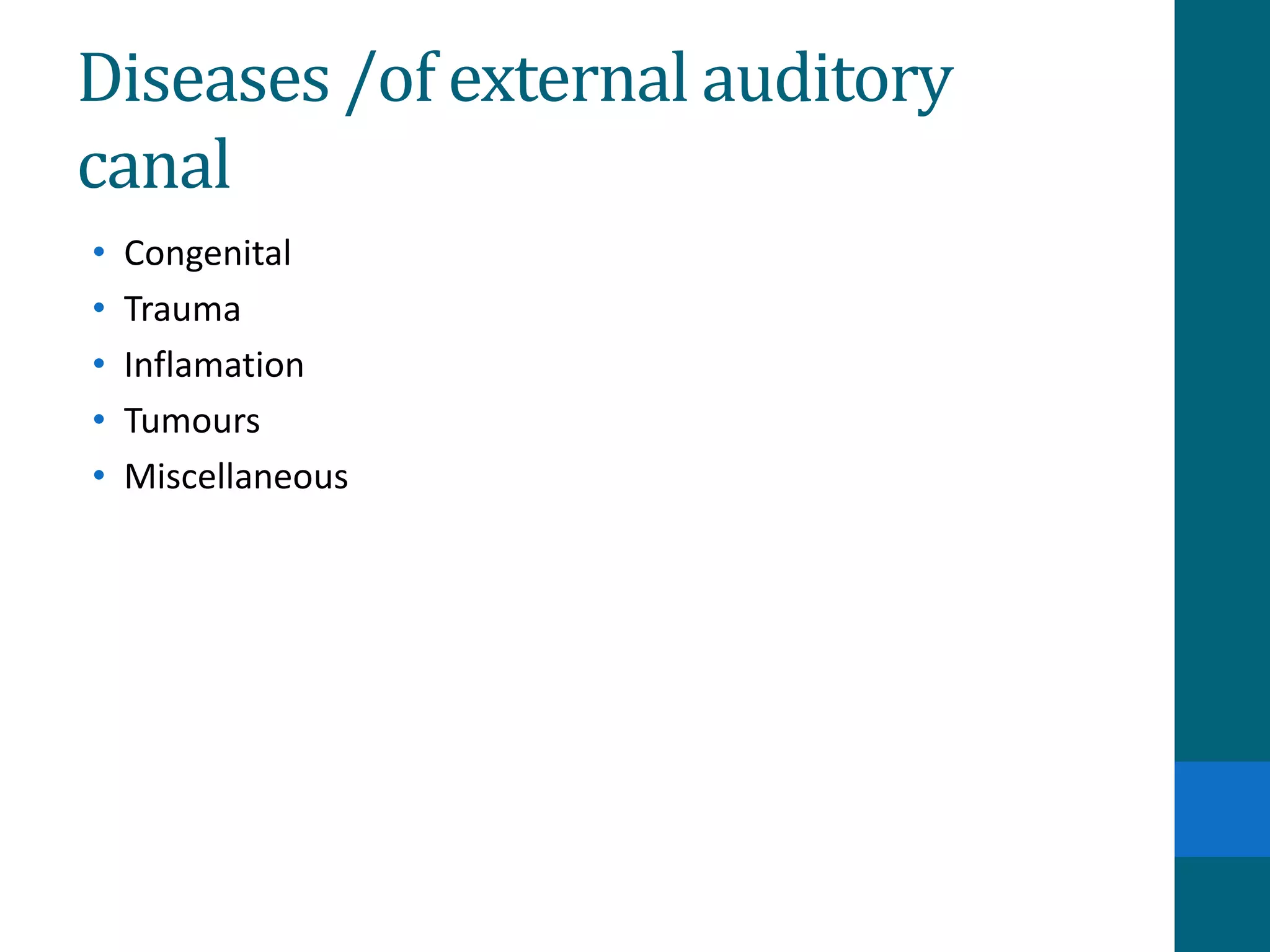 Diseases of external ear | PPTX