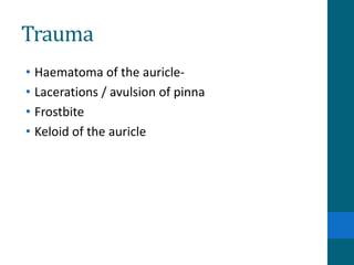 Diseases of external ear | PPTX
