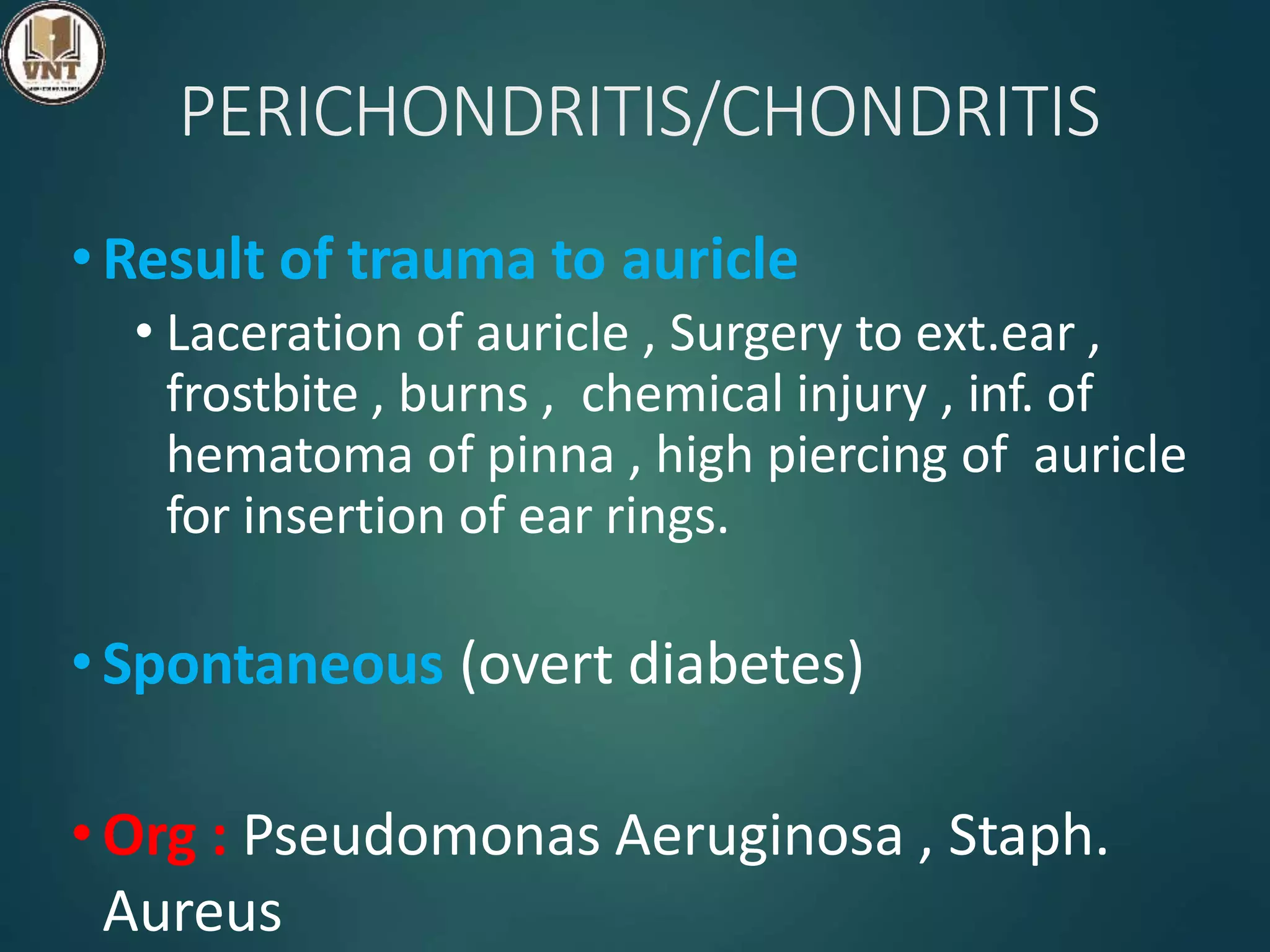 Diseases of external ear | PPTX