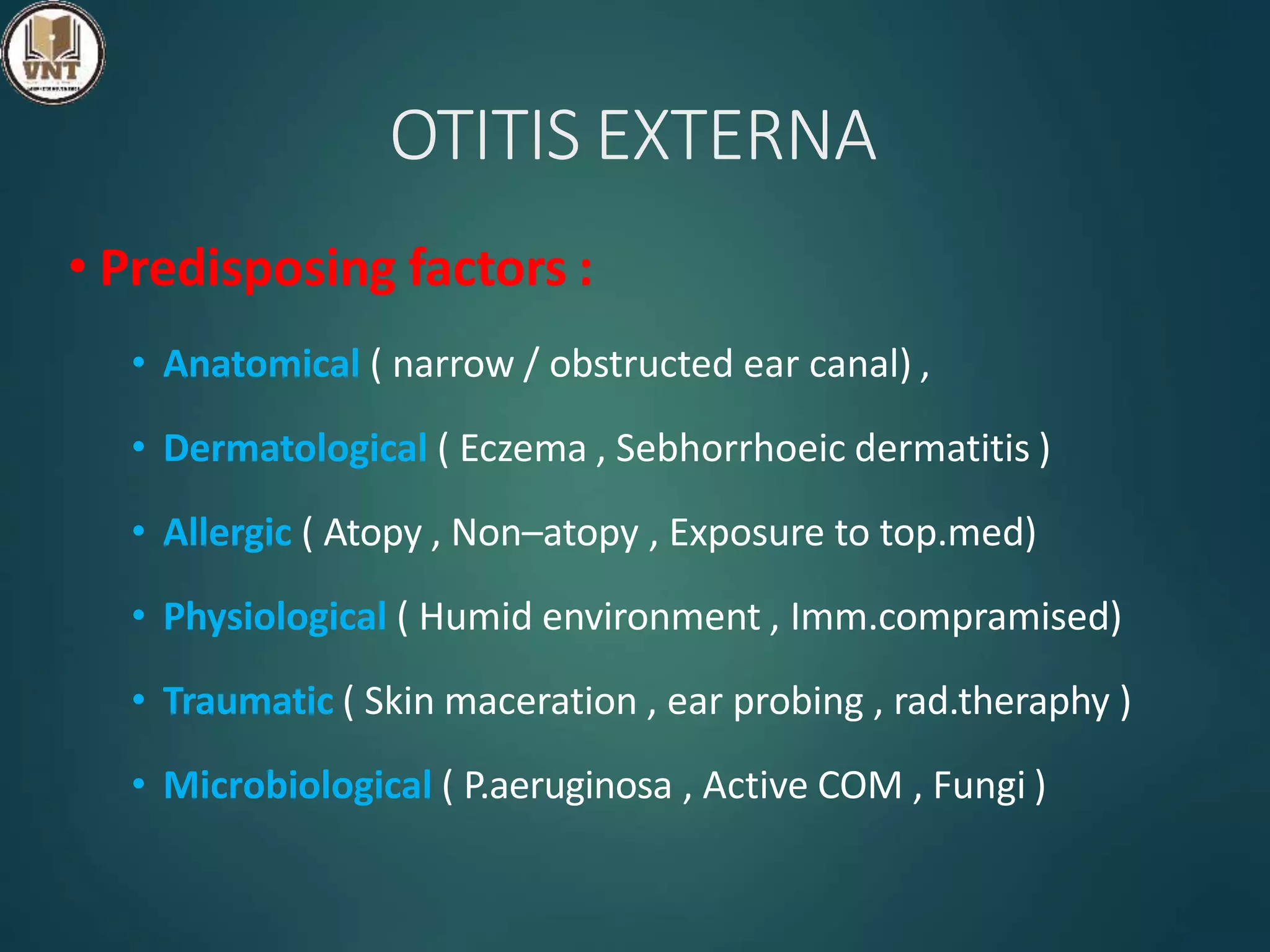 Diseases of external ear | PPTX