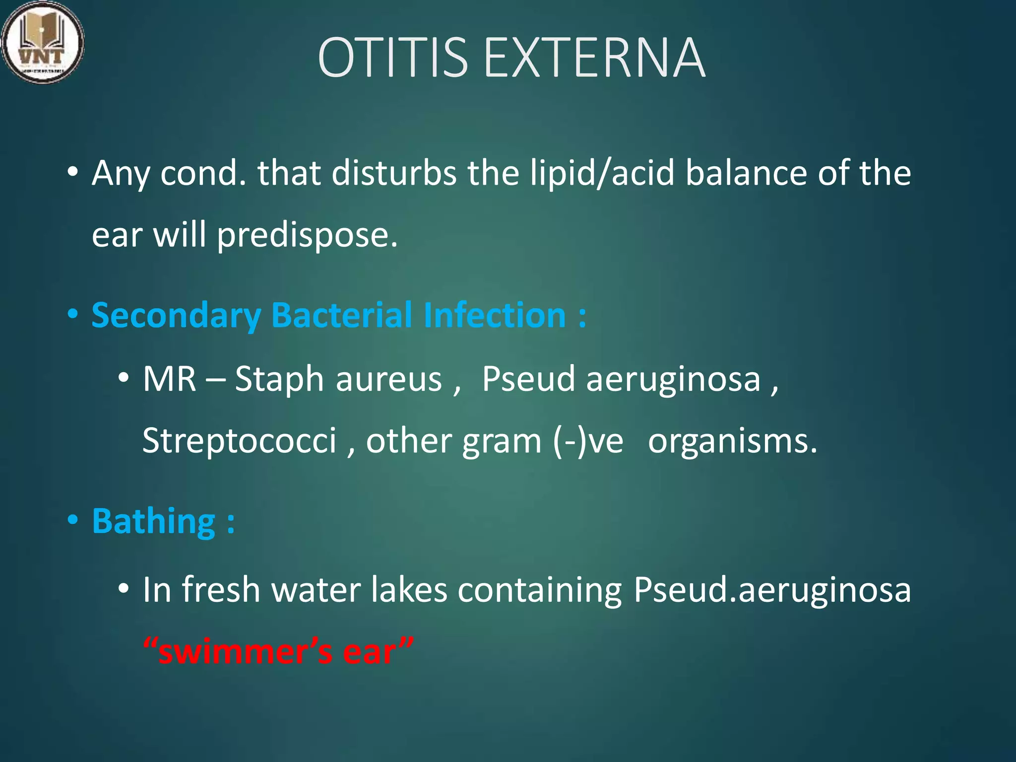 Diseases of external ear | PPTX