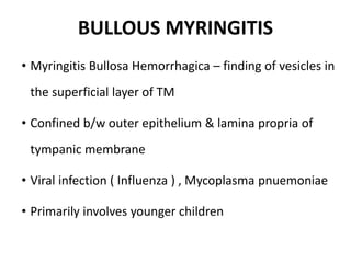 Bullous Myringitis Mycoplasma