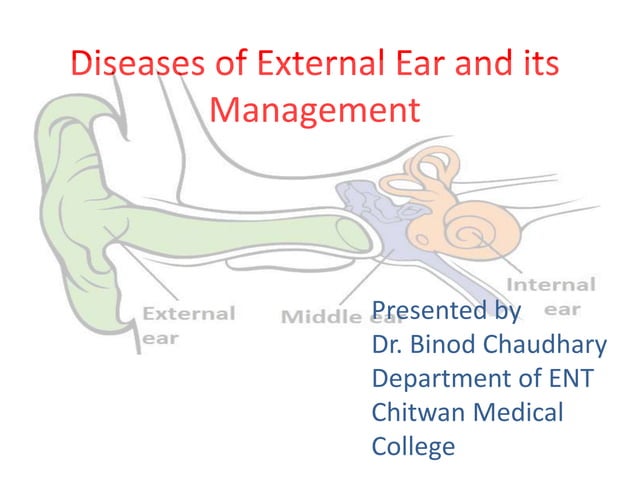 Diseases of external ear and its management | PPTX | Ear, Nose and ...